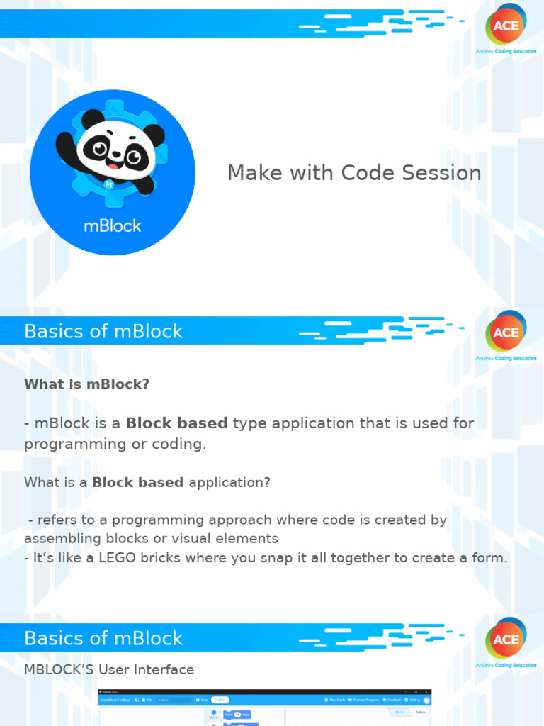 Mblock - BASICS. | PDF