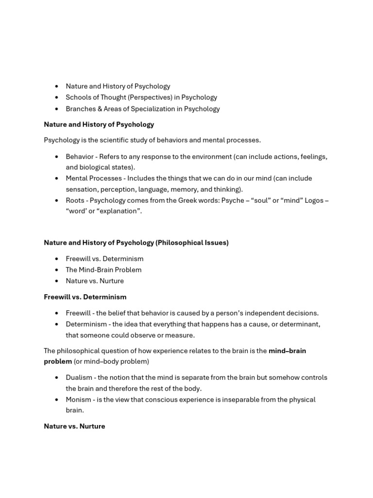 Introduction To Psychology | PDF