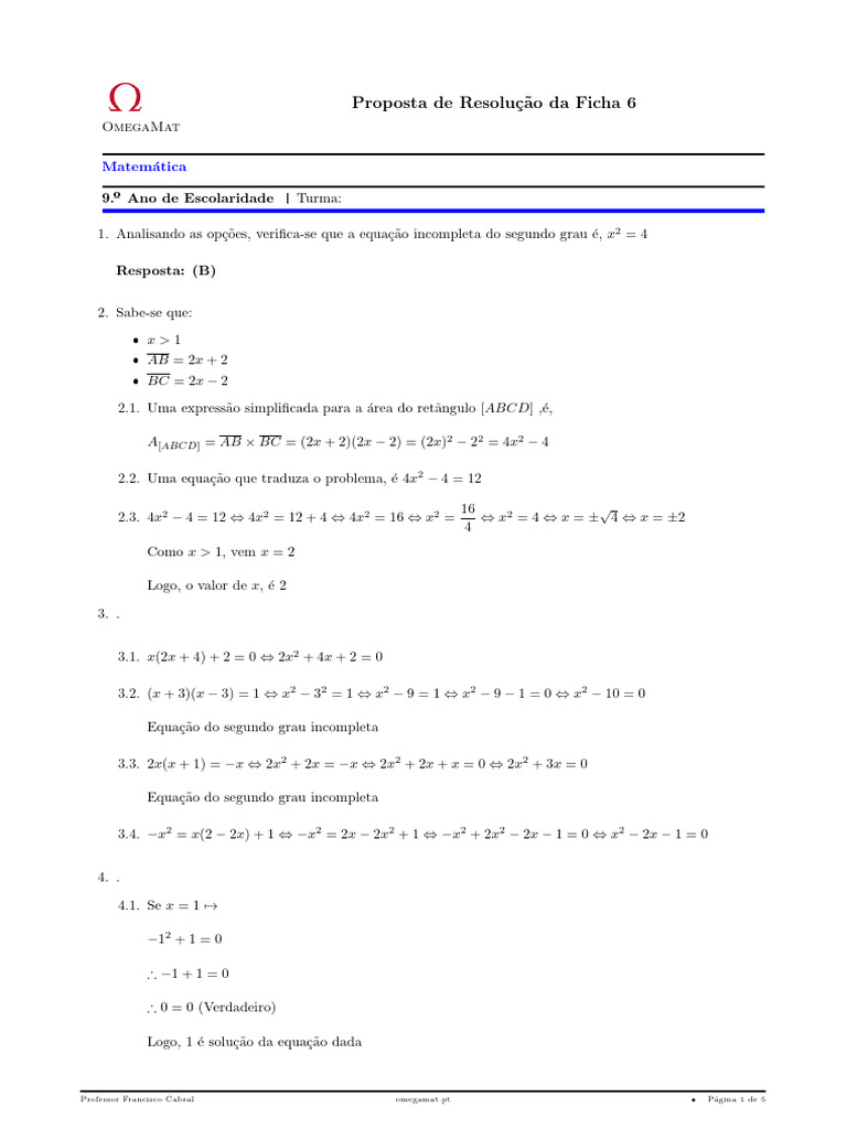 2-9A-2023-2024-Ficha-6-Resolucao | PDF