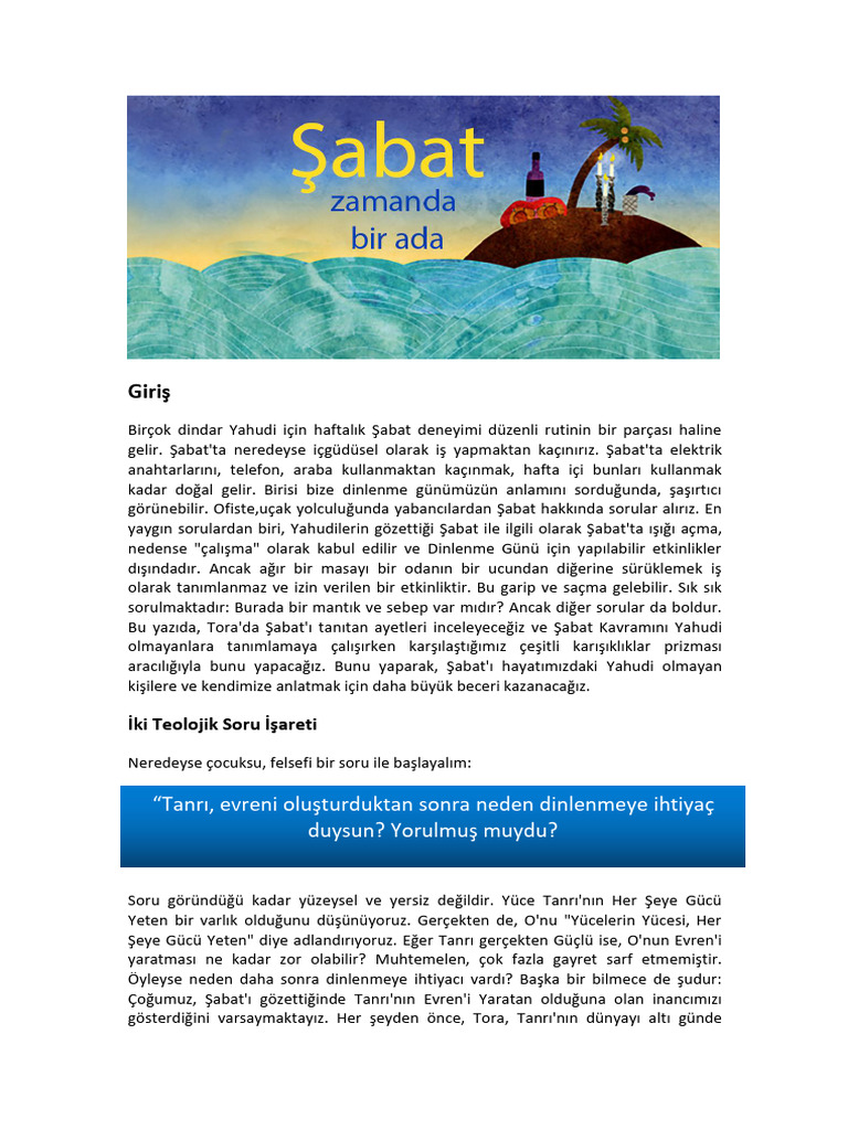 Sabat Zamanda Bir Ada | PDF