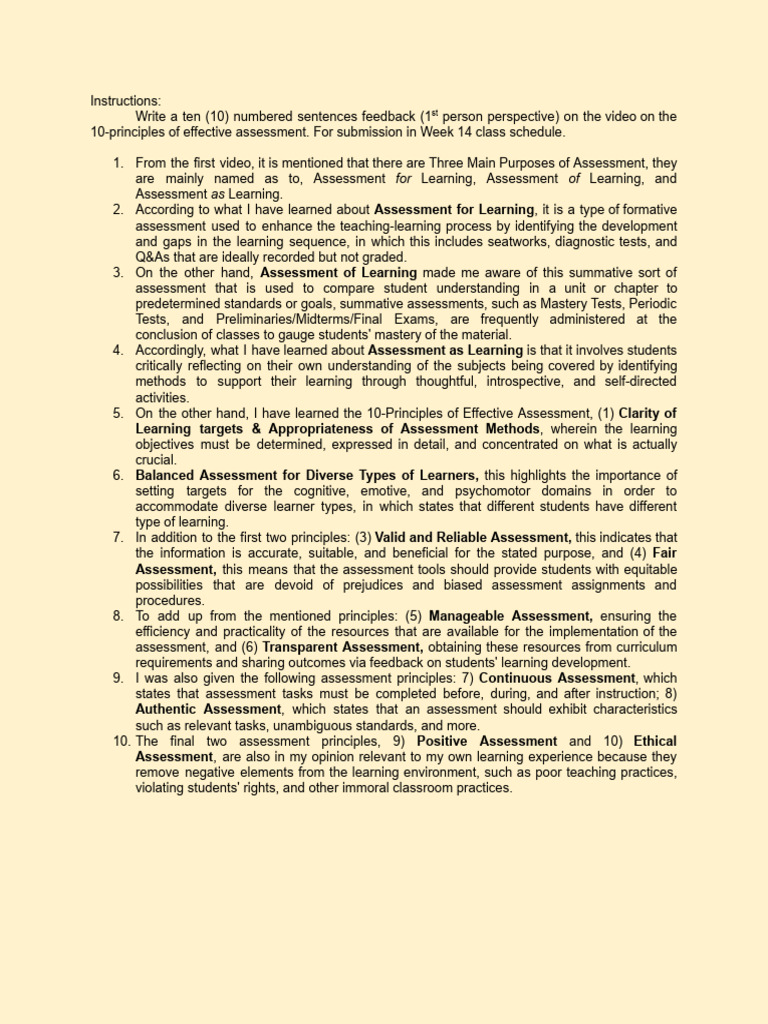 Week 13 Activity 2nd 2022-23 PMTA | PDF | Educational Assessment | Learning