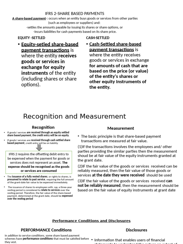 Understanding IFRS 2: Share-Based Payments | PDF | Fair Value | Debits ...