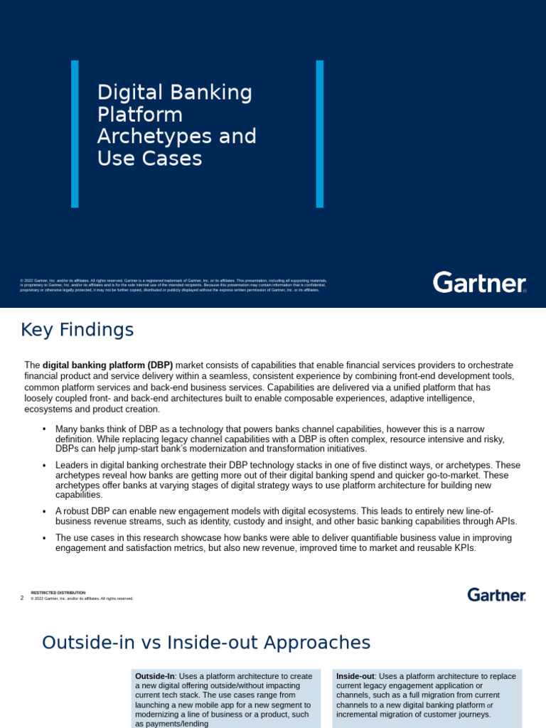Explore 5 Digital Banking Platform Archetypes_Gartner_202205 | PDF ...