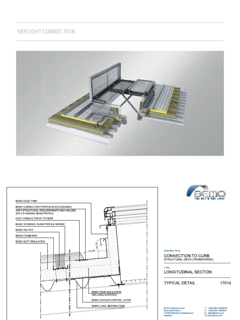 BEMO Detail Standingseam Skylights | PDF