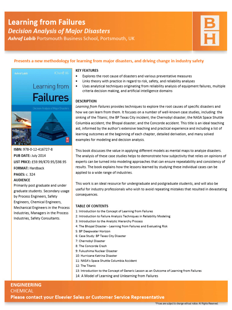 Learning From Failures Decision Analysis | PDF | Reliability Engineering | Risk