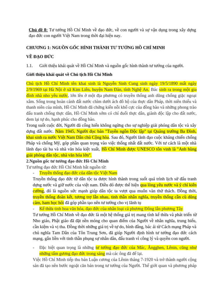 Chương 1 TTHCM | PDF