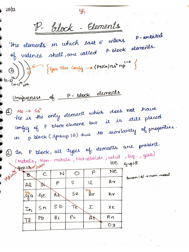 P Block Elements | PDF