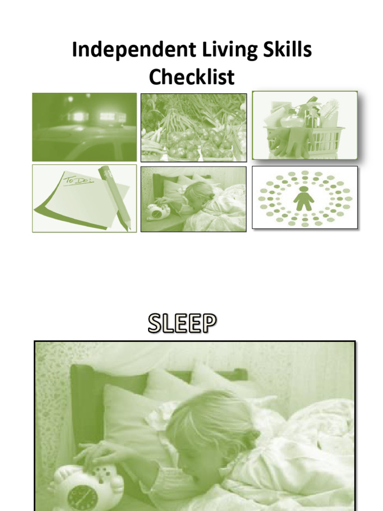Independent Living Skills Checklist | PDF | Dishwasher | Meal