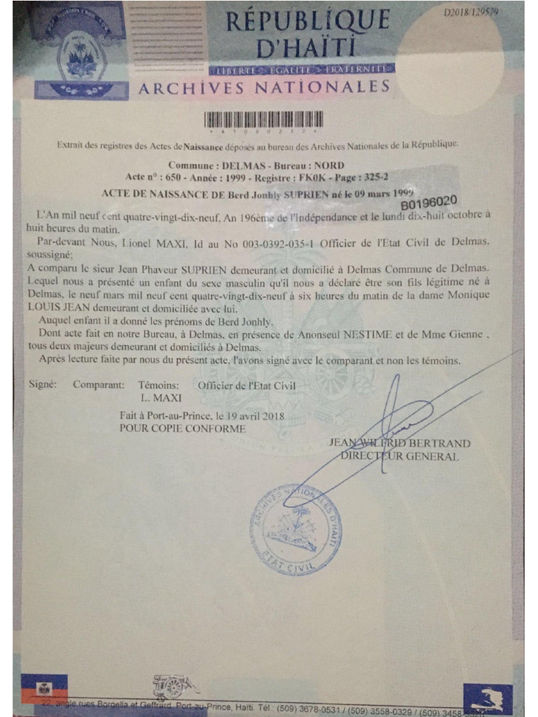 Extrait D'archives | PDF