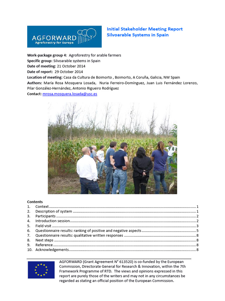 WP4 ES Silvoarable | PDF | Biodiversity | Natural Environment