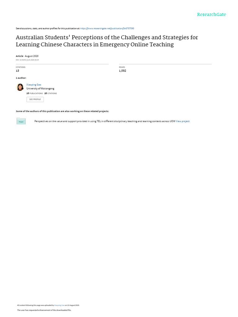 0604-GaoXiaoping-prooffinal | PDF | Educational Technology | Standard ...