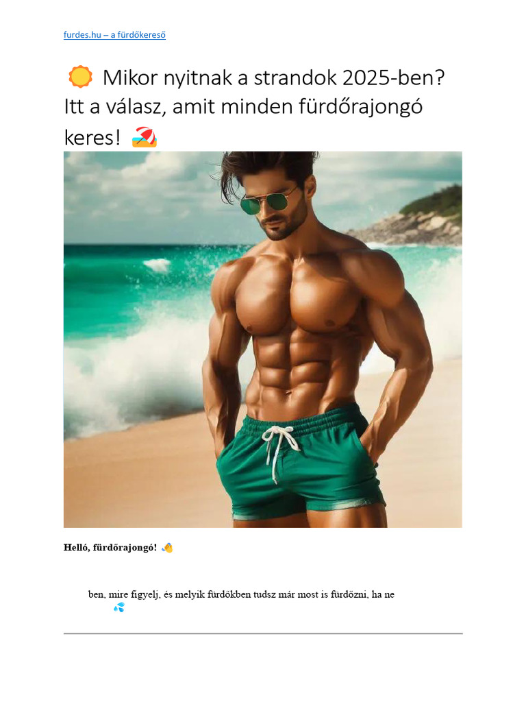 Mikor Nyitnak A Strandok 2025-Ben? Itt A Válasz, Amit Minden ...