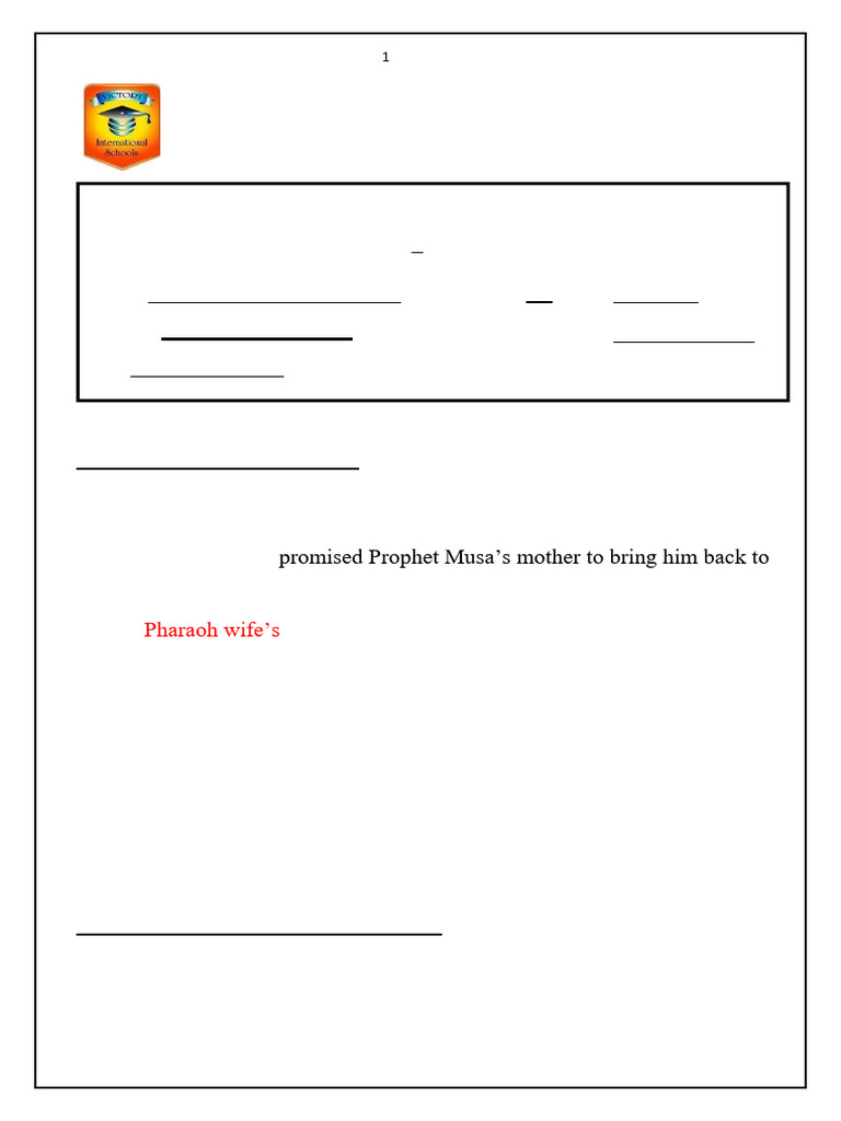 Grade 3 - Isla Eng - 2nd Term Progrissive Revision-1 | PDF | Moses In ...