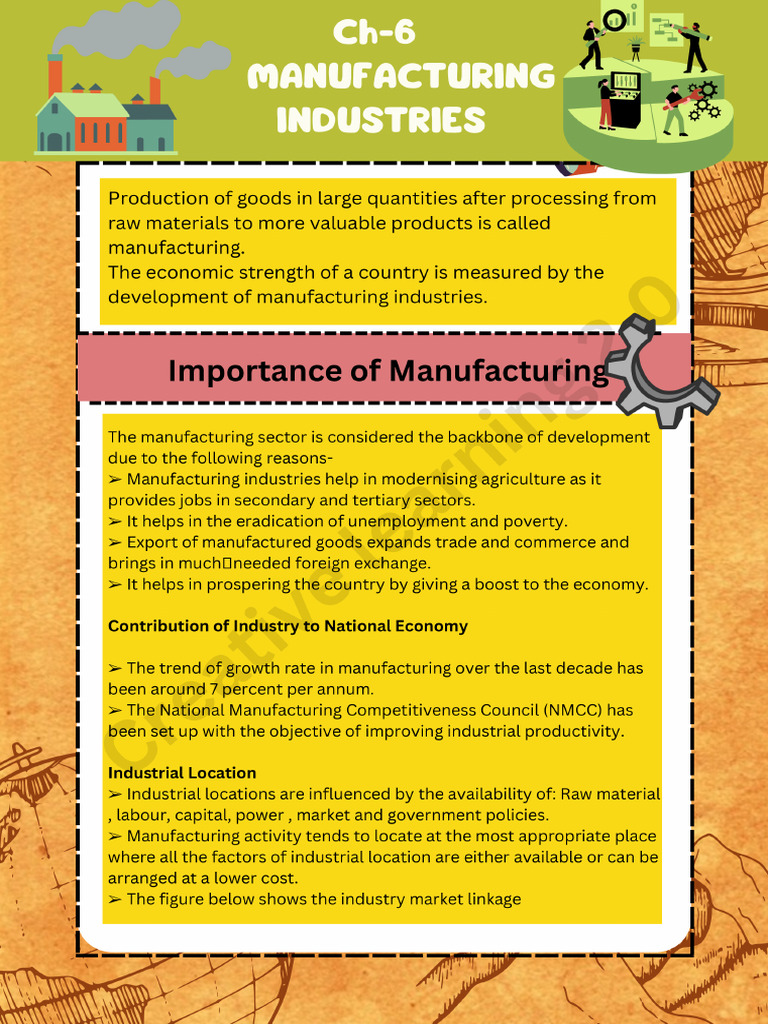 ch-6 Manufacturing Industries - 241117 - 074515 | PDF