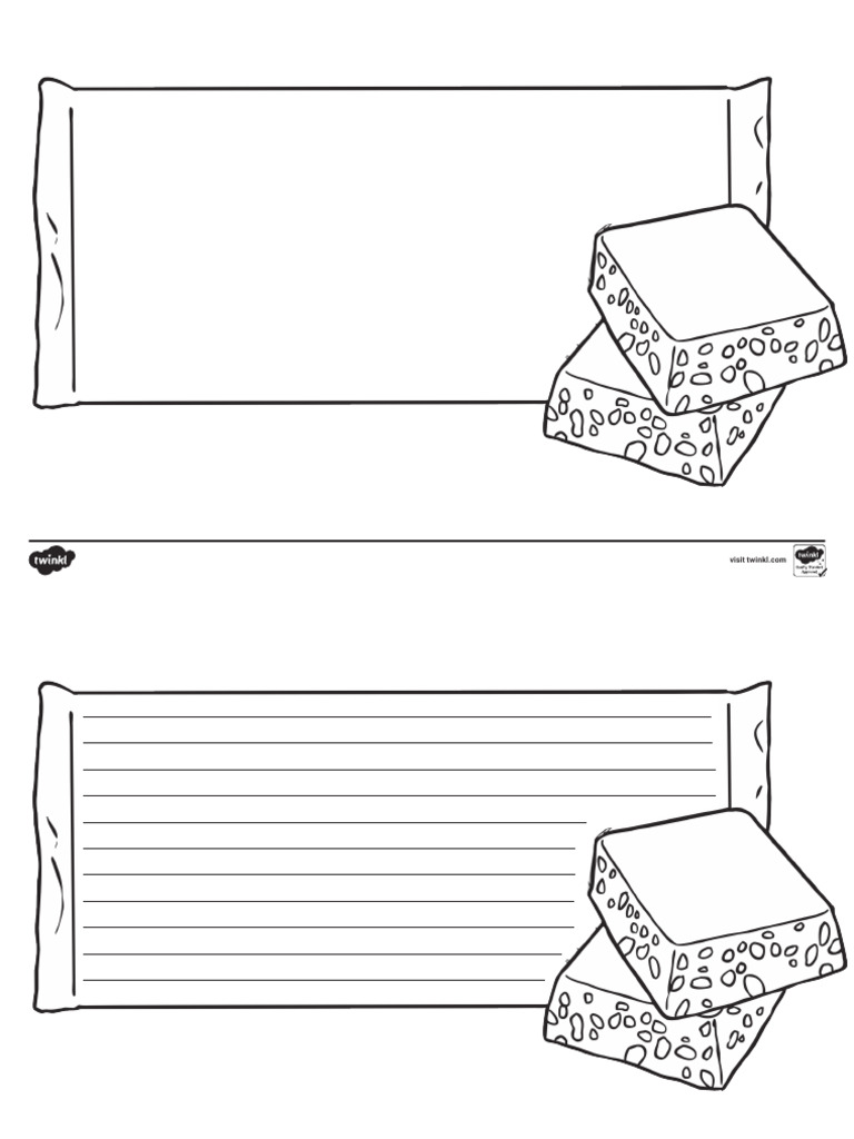 Chocolate Bar Writing Template | PDF