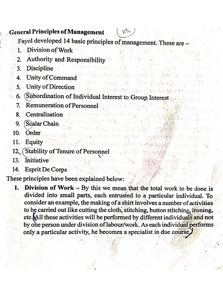 Principles of Management 10mark | PDF