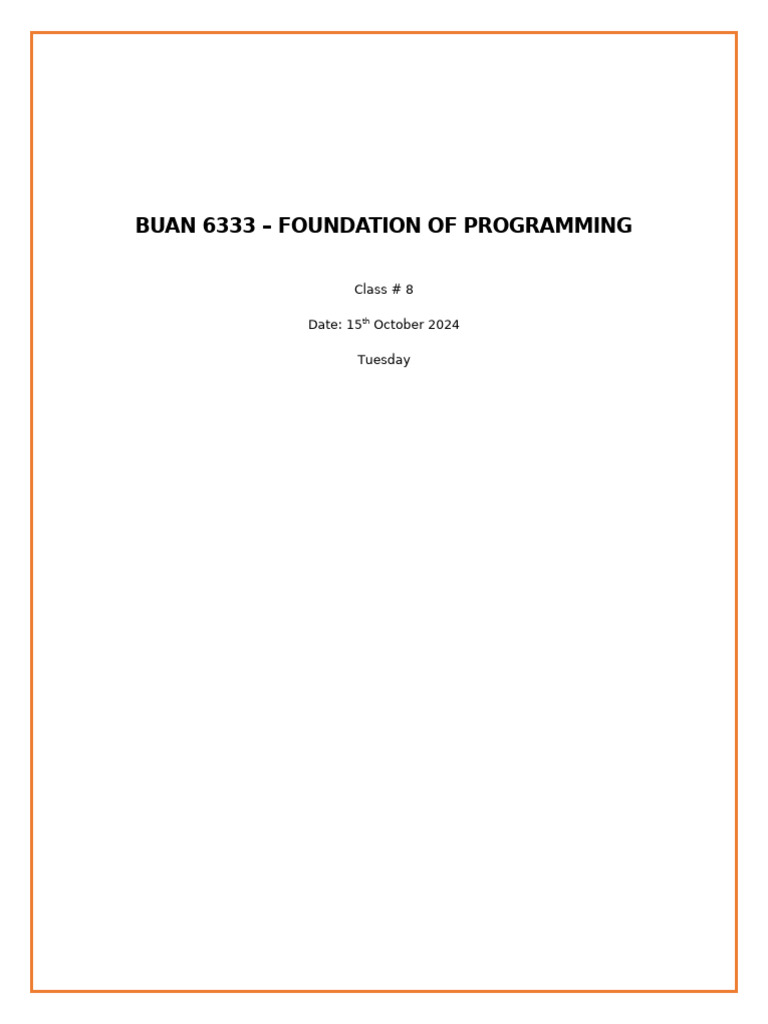 Programming Foundations: Python & R Techniques | PDF | Python (Programming Language) | Control Flow