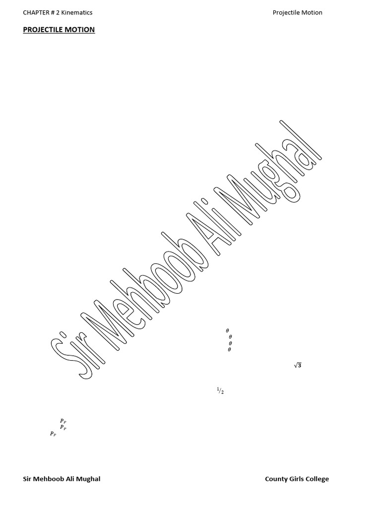 Chapter 3 Kinematics (Projectile Motion) | PDF | Projectiles | Motion (Physics)