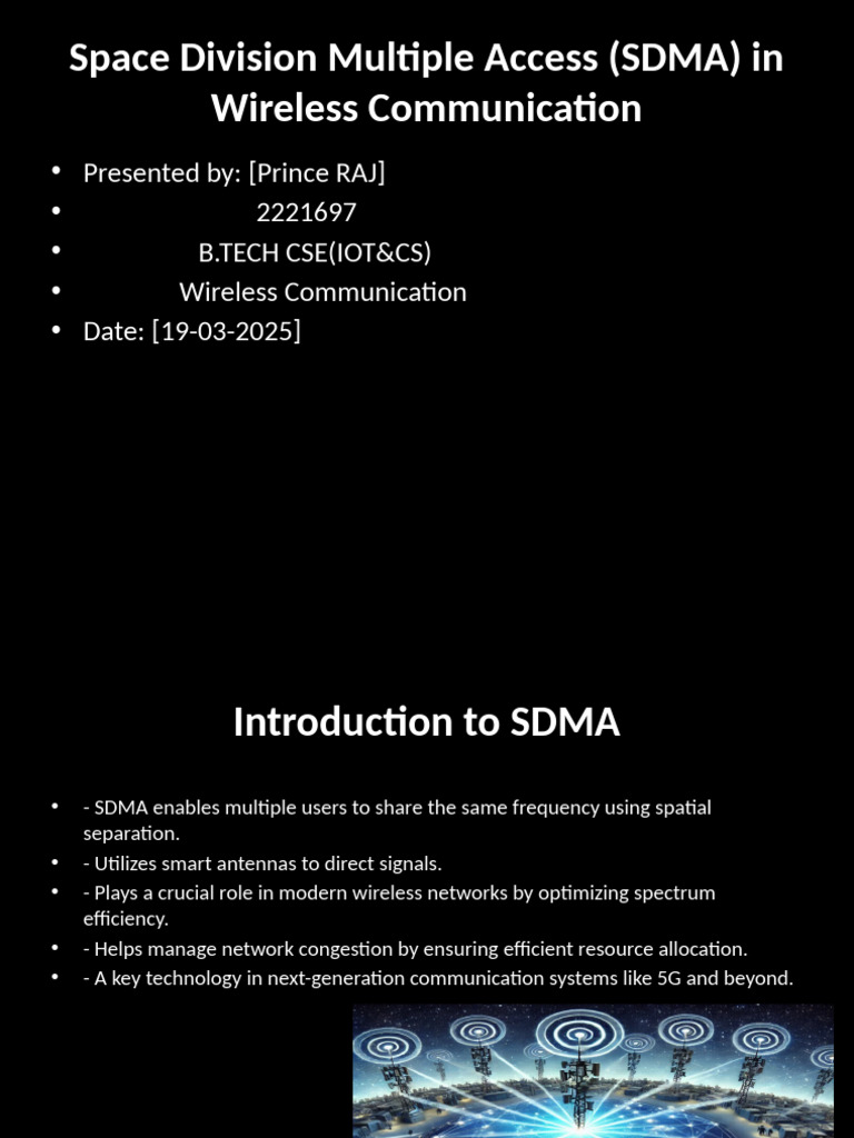 SDMA in Wireless Communication Explained | PDF