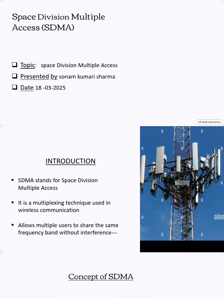 Overview of Space Division Multiple Access | PDF | Mimo | Channel Access Method