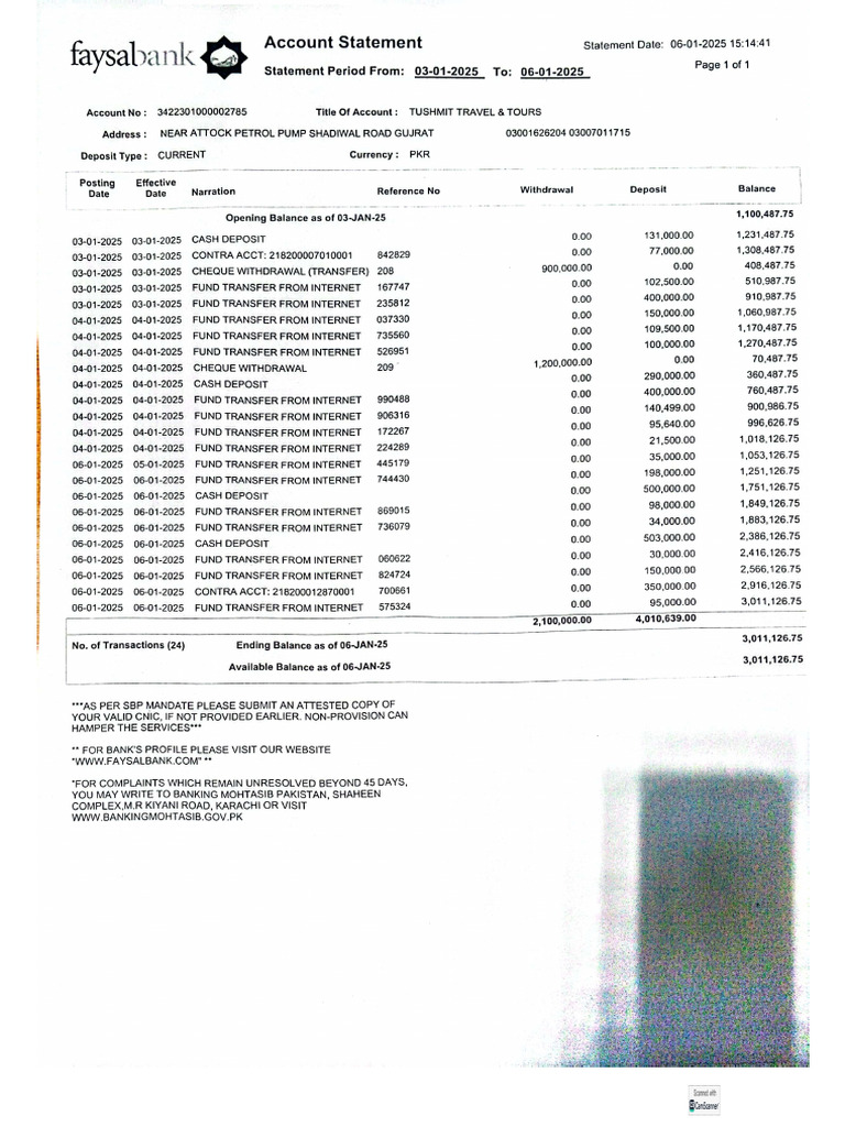 Faysal Bank Book 3 4 Jan 2025 | PDF