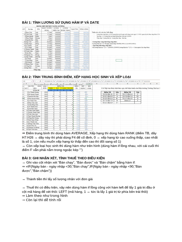 BT Tin học ứng dụng | PDF