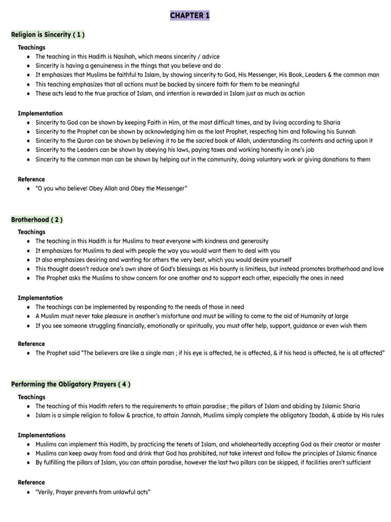 Islamiat Notes P2 | PDF | Hadith | Muhammad