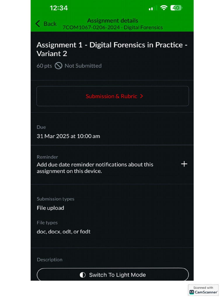Digital Forensic Assignment | PDF