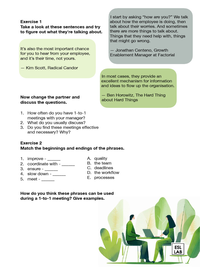 Effective 1-to-1 Meeting Strategies | PDF