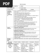 6th September Writing | PDF | Teachers | Lesson Plan