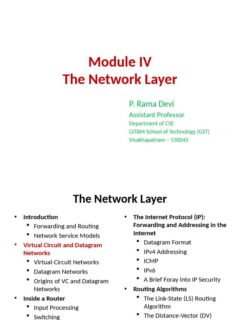 Virtual Circuit and Datagram Networks (1) | PDF | Internet Protocols | Computer Network