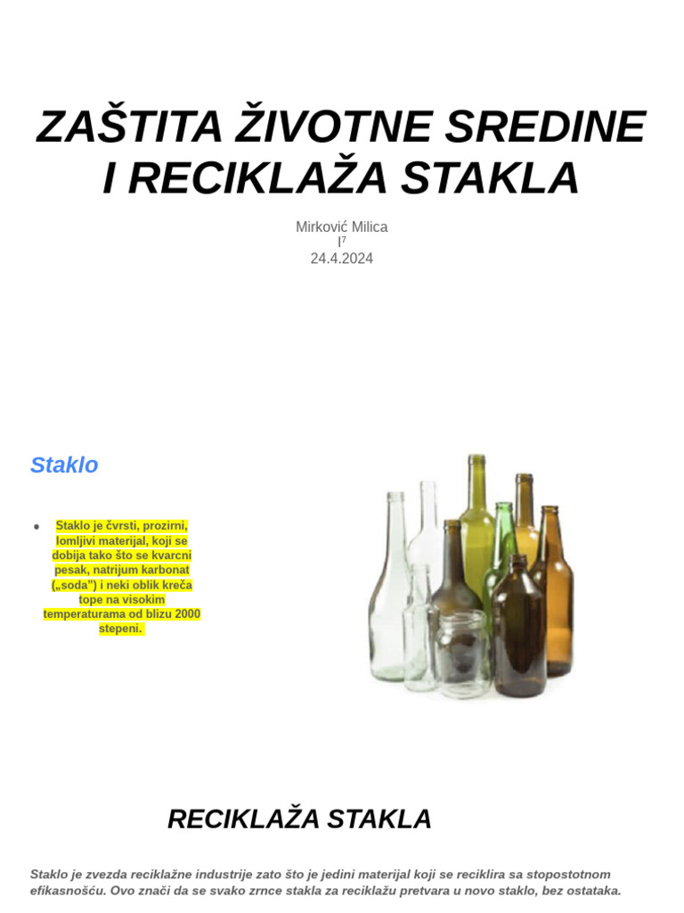 Zastita Zivotne Sredine | PDF