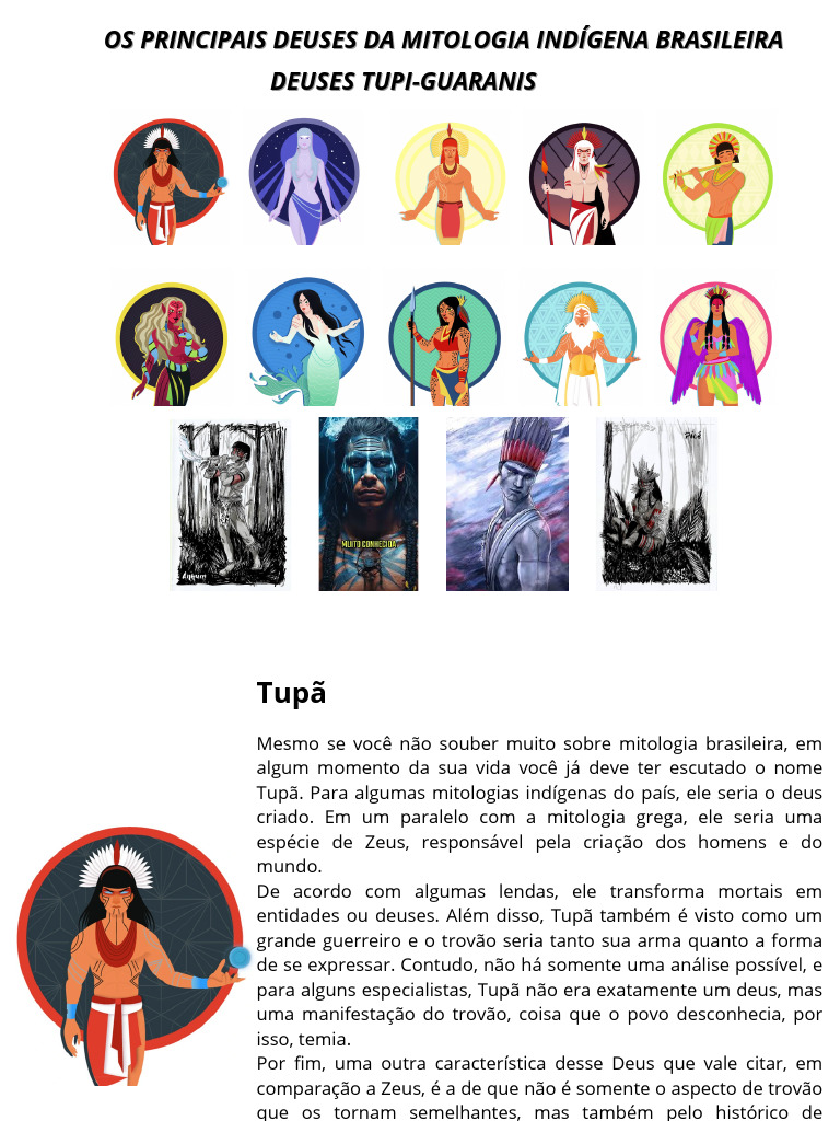 Os Principais Deuses Da Mitologia Indígena Brasileira | PDF | Mitologia ...