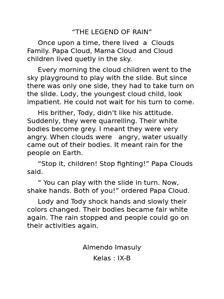 The Legend of Rain | PDF