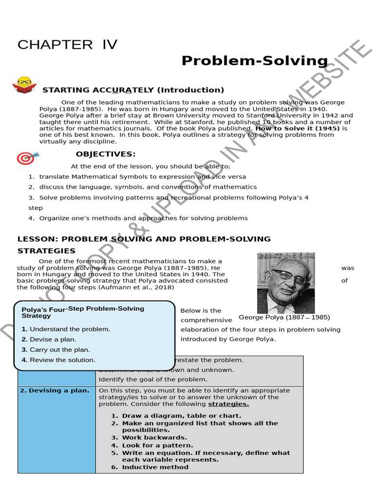 GEC-4-CHAPTER-4-PROBLEM-SOLVING-1st-sem-23_24 | PDF | Equations | Numbers