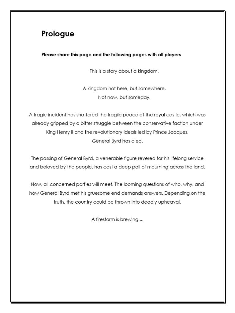 The Death of General Byrd Revised_Prologue | PDF