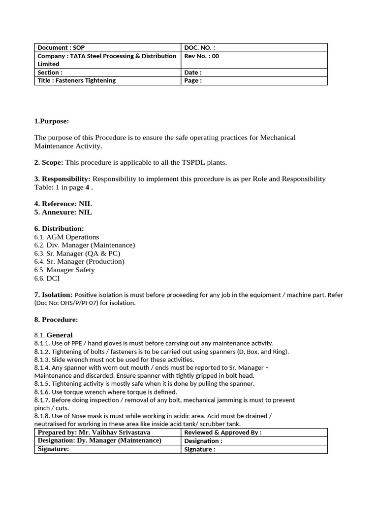 Fastener Tightening | PDF