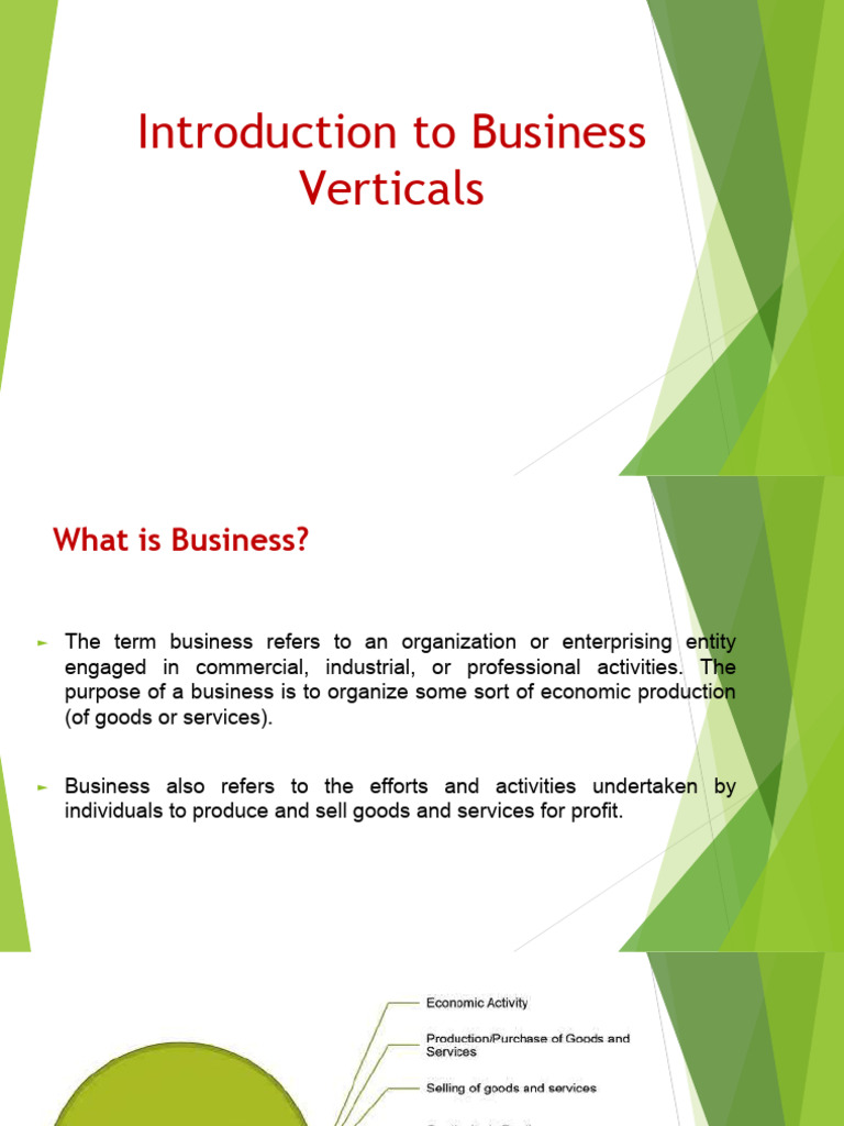 Understanding Business Verticals | PDF | Market (Economics) | Marketing