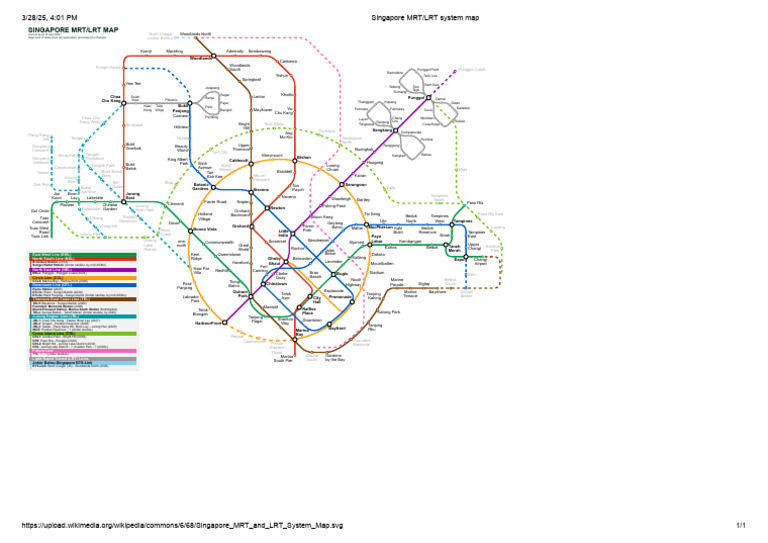 Singapore_MRT_and_LRT_System_Map | PDF | Land Transport | Rail Transport