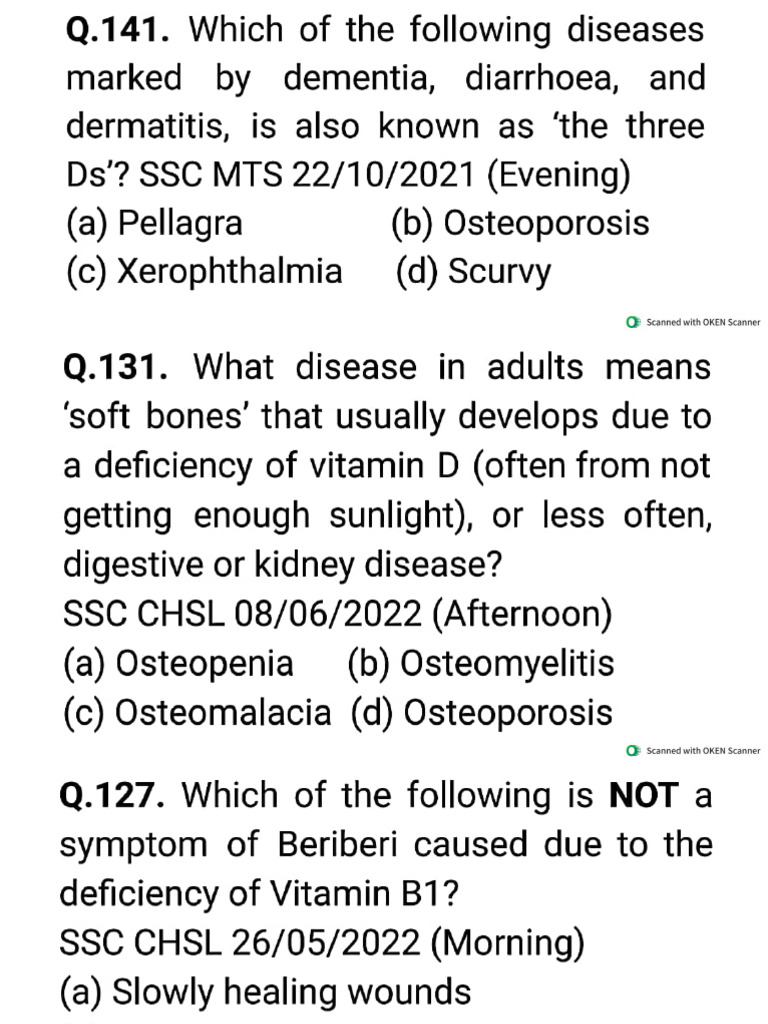 Food and Nutrition Pyq Eng. | PDF