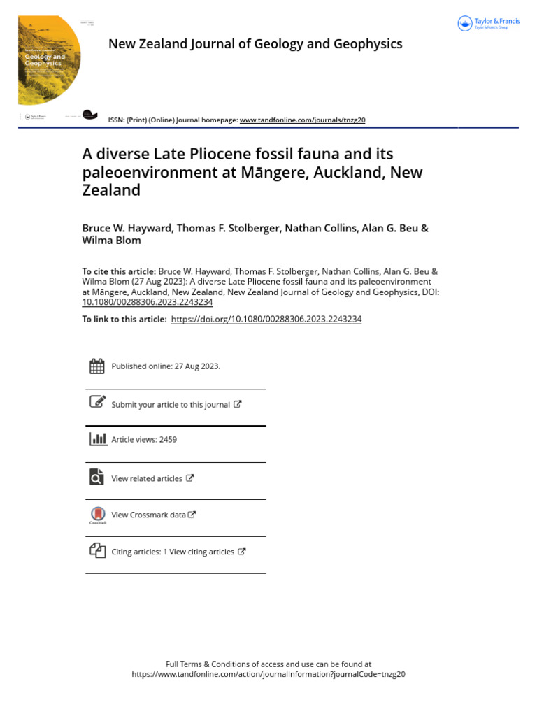 A Diverse Late Pliocene Fossil Fauna and Its Paleoenvironment at M ...