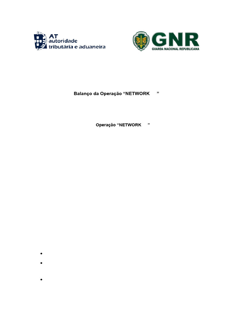 Operacao Network VII Comunicado Conjunto AT GNR | PDF