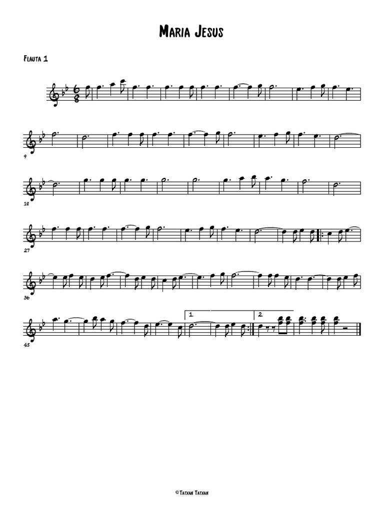 Maria Jesus (Flauta 1) | PDF