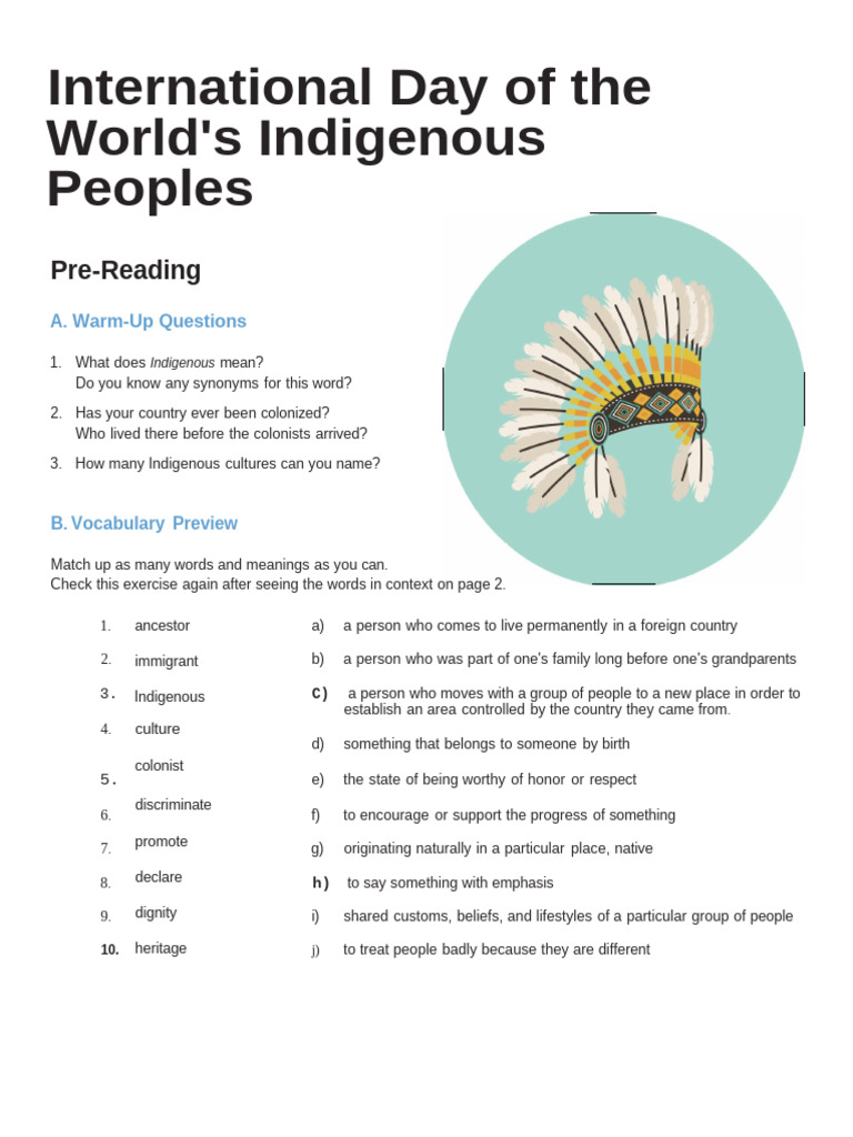 International Day of The World's Indigenous Peoples | PDF | Indigenous ...