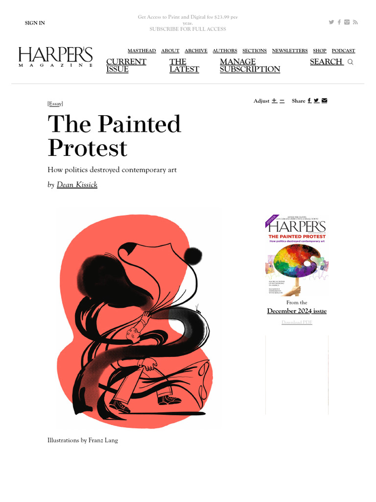 The Painted Protest, by Dean Kissick | PDF | Paintings | Embroidery