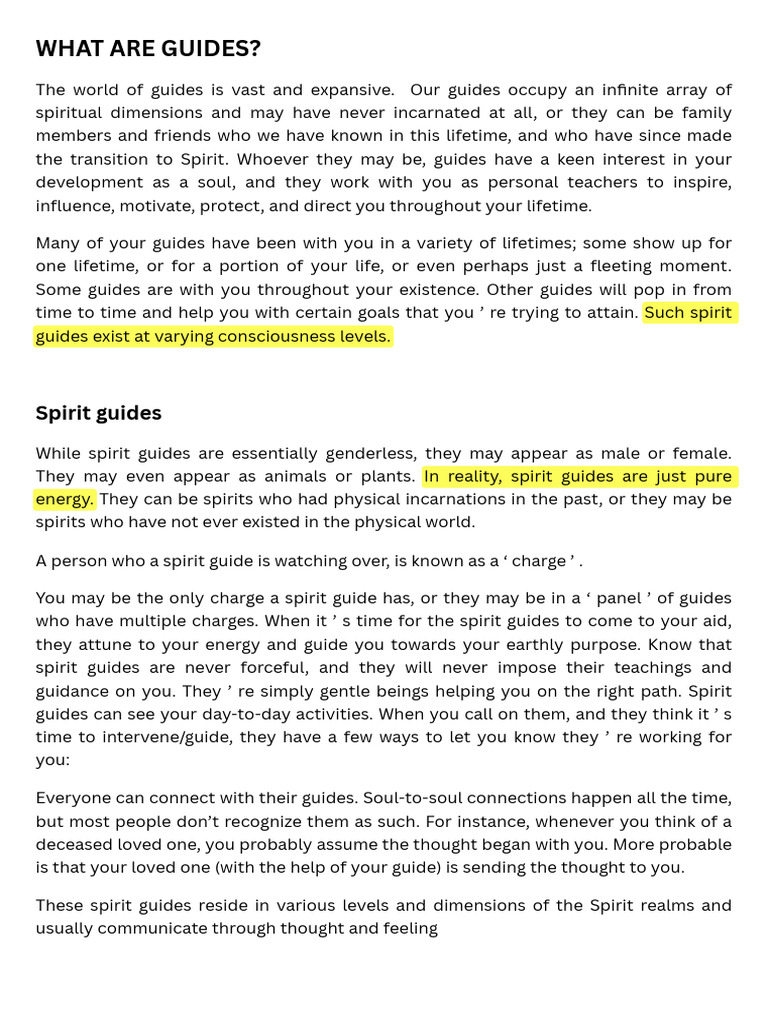 Spirit Guides | PDF