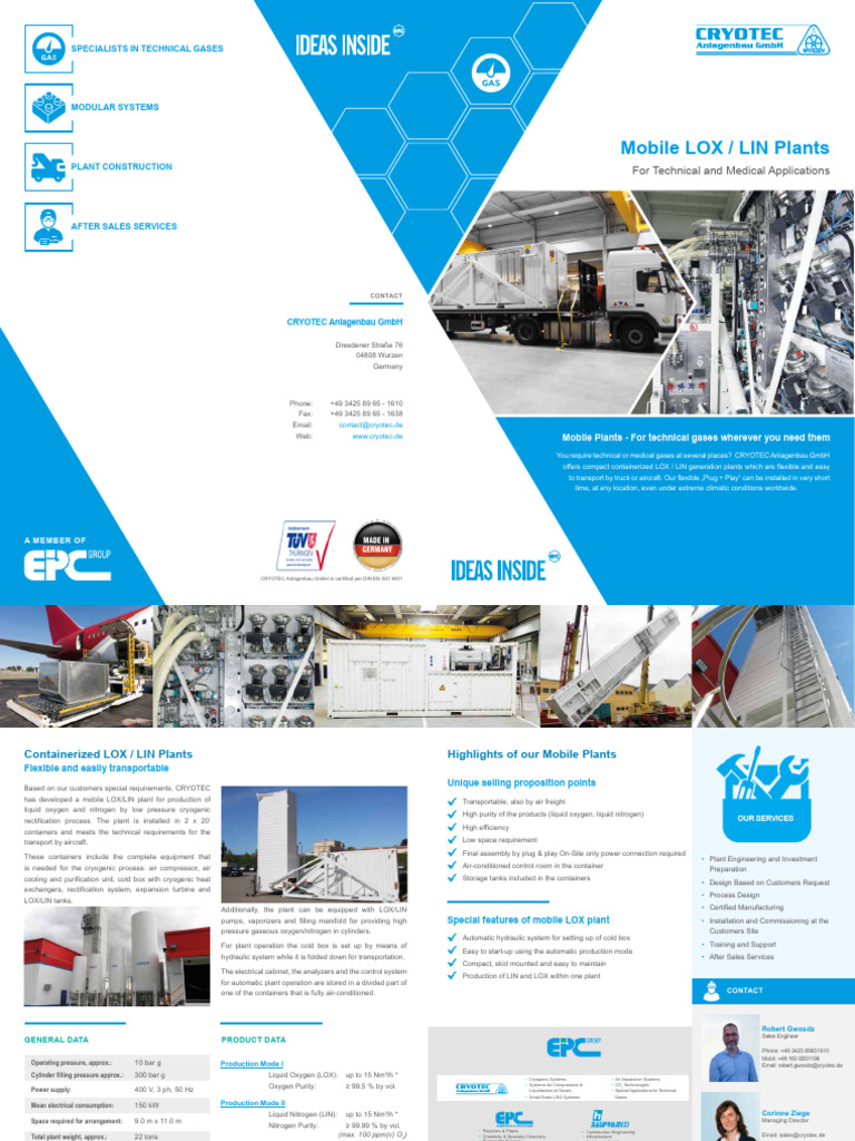 Cryotec Mobile Plants En-2 | PDF | Liquid Oxygen | Cryogenics