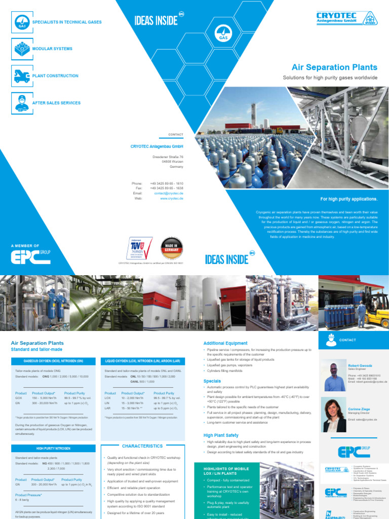 Cryotec_Air_Separation_Plants_en-1 | PDF | Energy Technology | Chemical ...