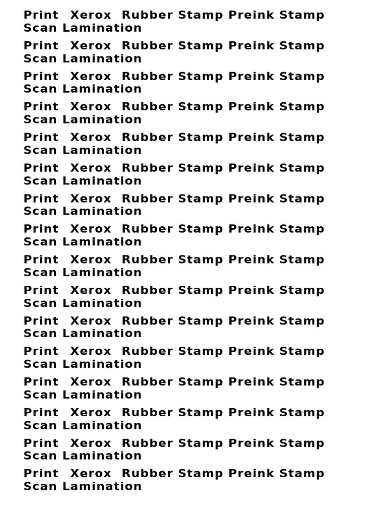 PrintXerox Rubber Stamp Preink Stamp Scan Lamination | PDF