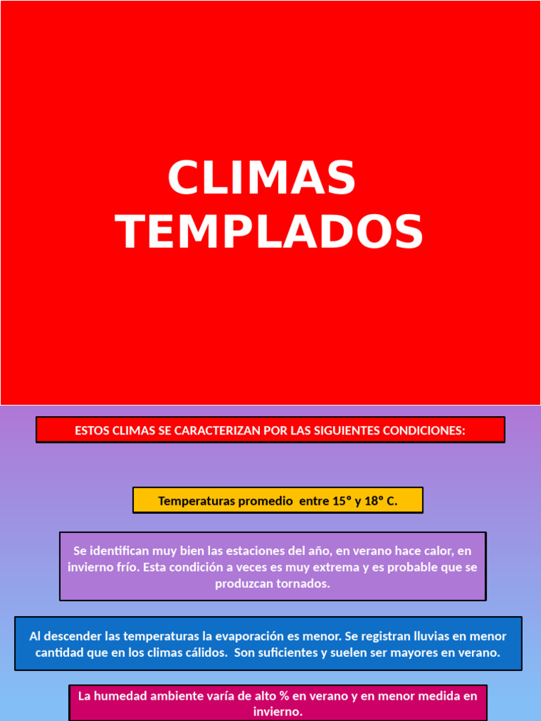 Los Climas Templados y Fríos | PDF | Clima | Agricultura